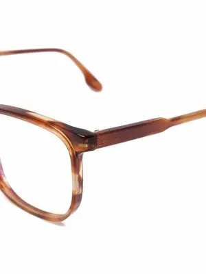 Victoria Beckham Tortoiseshell-effect Square Glasses