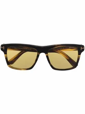 TOM FORD Tortoiseshell Square Frame Sunglasses - Brown
