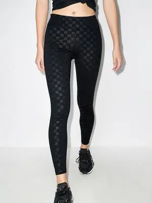 MISBHV All-over Logo Print Stretch Leggings - Black