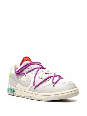 Nike X Off White Dunk Low Lot 45 Sneakers - Grey