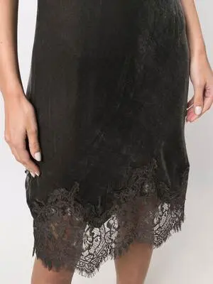 Gold Hawk Lace-trim Camisole Dress