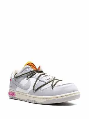 Nike X Off White Dunk Low Lot 22 Sneakers - Grey