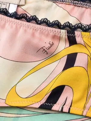 Emilio Pucci Graphic Print Silk Briefs
