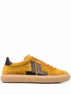 LANVIN Glen Logo-patch Low-top Sneakers - Yellow