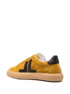 LANVIN Glen Logo-patch Low-top Sneakers - Yellow