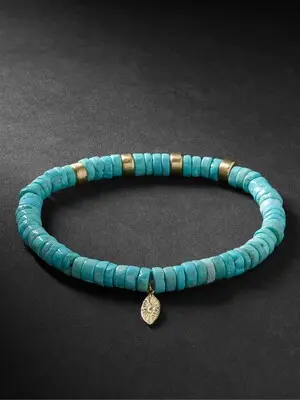 Jacquie Aiche Turquoise And Diamond Bracelet