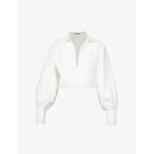 SUNDARBAY Cropped Stretch-crepe Top