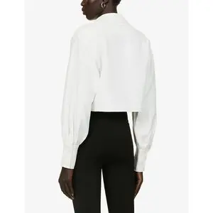 SUNDARBAY Cropped Stretch-crepe Top