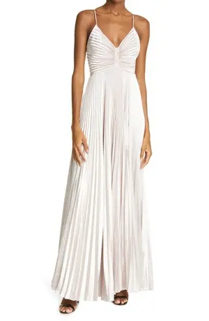 A.L.C. Aries Pleated Dress Pink Tint