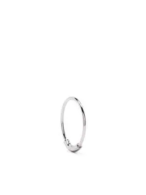 MARIA BLACK 14kt White Gold Nancy 12 Single Hoop Earring - Silver