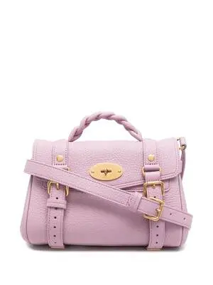 Mulberry Mini Alexa Heavy-grain Leather Satchel Pink