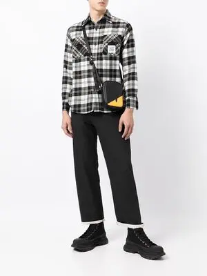 FUMITO GANRYU Pleated Flannel Shirt