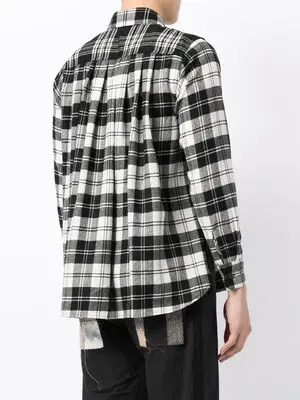 FUMITO GANRYU Pleated Flannel Shirt