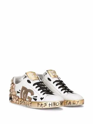 Dolce & Gabbana Logo-patch Lace-up Sneakers