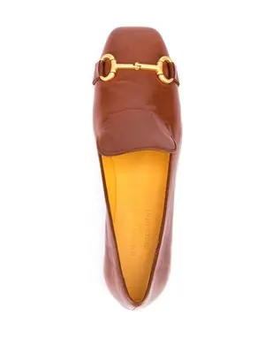 MADISON MAISON Square-toe Horsebit Loafers - Brown