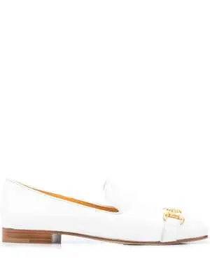 MADISON MAISON Square-toe Horsebit Loafers - White