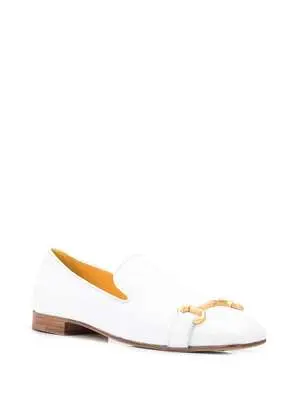 MADISON MAISON Square-toe Horsebit Loafers - White