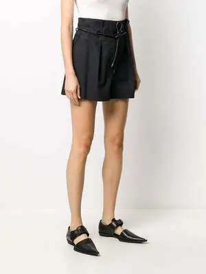 3.1 Phillip Lim Paperbag Waist Mini Shorts - Black