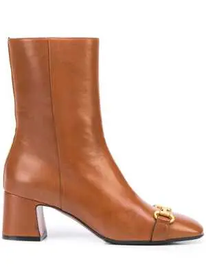 MADISON MAISON Horsebit Leather Boots - Brown