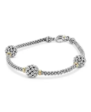 Lagos Sterling Silver Bracelet With Caviar Stations