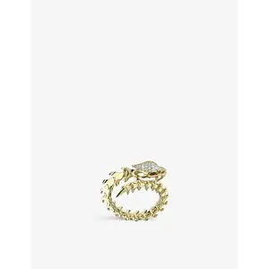 SHAUN LEANE Serpent Trace Diamond Wrap Ring - Yellow Gold Vermeil