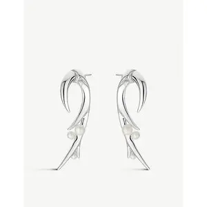 SHAUN LEANE Sterling And Pearl Earrings - Silver