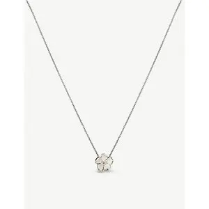 SHAUN LEANE Sterling Silver And Diamond Cherry Blossom Pendant Necklace - One-color