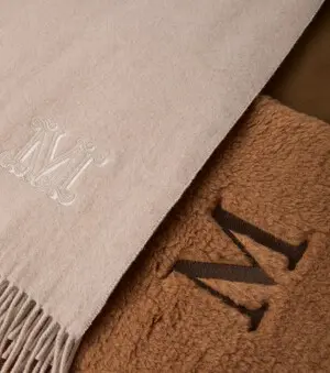 Max Mara Monogrammed Teddy Blanket