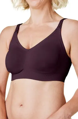 BRAVADO DESIGNS Body Silk Seamless Recycled Nylon Blend Wireless Maternity/nursing Bra Cherry