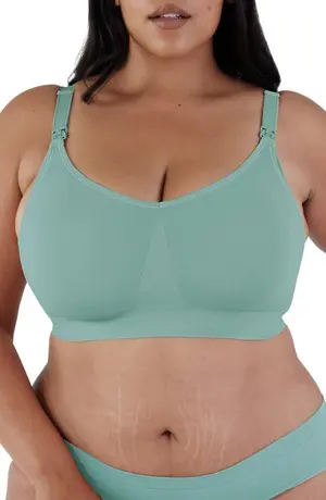 BRAVADO DESIGNS Body Silk Seamless Recycled Nylon Blend Wireless Maternity/nursing Bra Jade