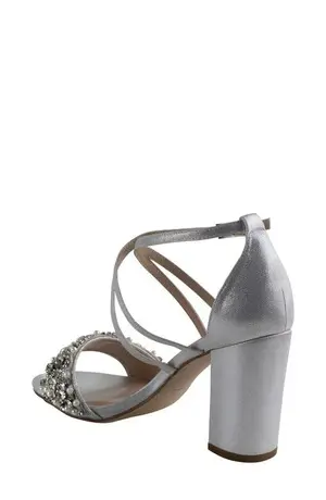 PARADOX LONDON PINK Hira Block Heel Sandal - Silver