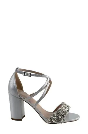 PARADOX LONDON PINK Hira Block Heel Sandal - Silver