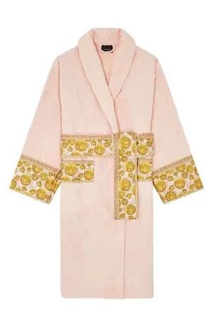 Versace Medusa Amplified Cotton Bath Robe - Pink-gold