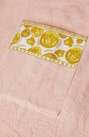 Versace Medusa Amplified Cotton Bath Robe - Pink-gold