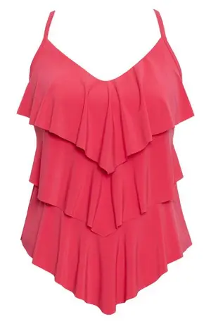 Magicsuit Rita Tankini Top - Coral Rose