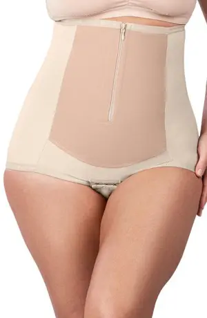 BELLEFIT Postpartum Front Zip Girdle - Beige
