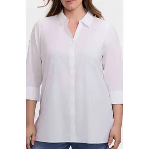 Foxcroft Pamela Stretch Tunic Blouse - White