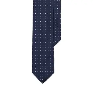 Ralph Lauren Polka-dot Silk Repp Neck Tie - Navy/white