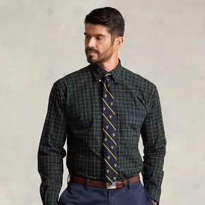 Ralph Lauren Plaid Stretch Poplin Shirt Green/navy Multi