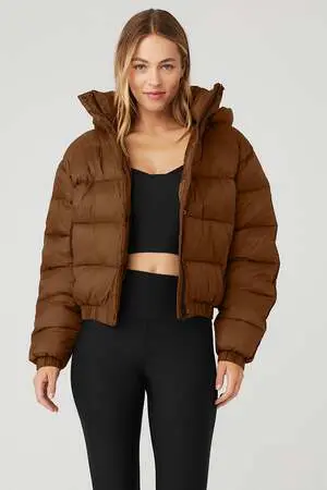 Alo Yoga Aspen Love Puffer Jacket - Cinnamon Brown