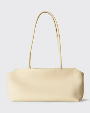 THE ROW Terrasse Leather Tote Bag Oypld Oyster Pld