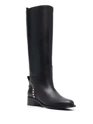 FERRAGAMO Vara Chain Knee-high Boots