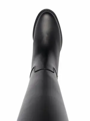 FERRAGAMO Vara Chain Knee-high Boots