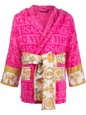 Versace I Love Baroque Short Robe - Pink