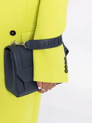 LANCEL Logo-print Leather Tote Bag - Blue