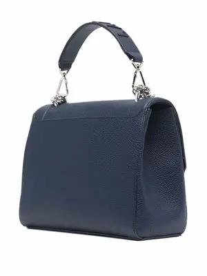 LANCEL Logo-print Leather Tote Bag - Blue