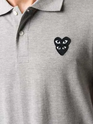 Play Comme Des Garcon Double Heart Polo Shirt
