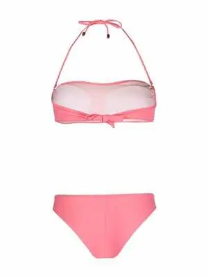 MANOKHI Halterneck Bandeau Bikini Set - Pink