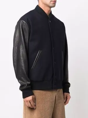 GOLDEN GOOSE Panelled Varsity Bomber Jacket - Blue