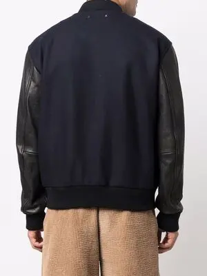 GOLDEN GOOSE Panelled Varsity Bomber Jacket - Blue